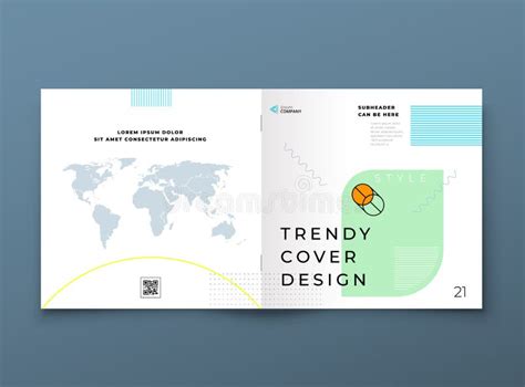 Square Brochure Design Corporate Business Template For Rectangle Brochure Report Catalog