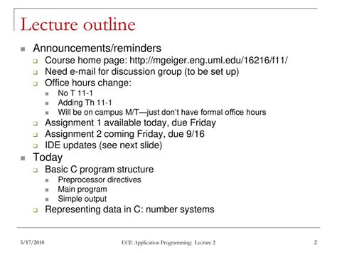 ECE Application Programming Ppt Download