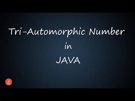 Tri Automorphic Number In JAVA BluejCode YouTube