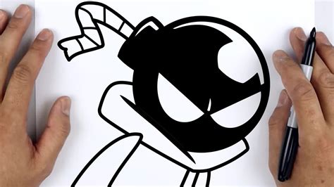 HOW TO DRAW WHITTY Friday Night Funkin FNF Easy Step By Step