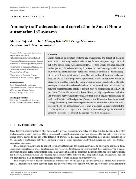 Anomaly Traffic Detection And Correlation In Smart Home Automation Iot