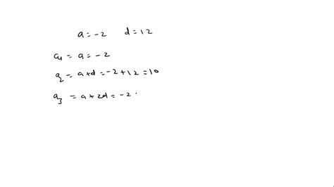 solved write the first five terms of each arithmetic sequence see