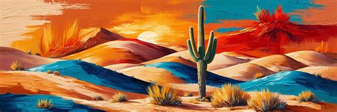 일몰과 선인장 나무 생성 Ai를 사용한 사막 장면 그림 일몰과 선인장 나무 생성 Ai가 있는 사막 장면 그림 일몰과 선인장 나무가 있는 사막 풍경 그림 사막 풍경 그림