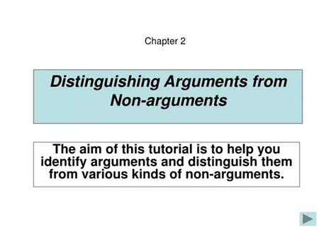 Ppt Distinguishing Arguments From Non Arguments Powerpoint Presentation Id1217179