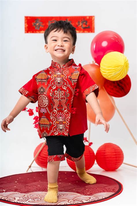 Chinese Red Tang Suit Set In Stock Hemito