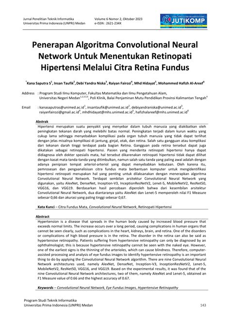 Pdf Penerapan Algoritma Convolutional Neural Network Untuk Menentukan