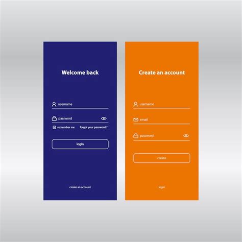Premium Vector Log In Interface Design