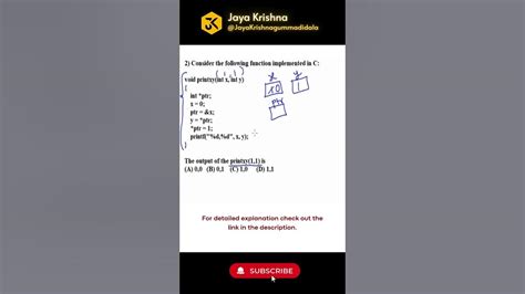 Question On Pointers Gate 2017 Solution Cprogramming Jk Gatecse Ugcnet Gatepreparation