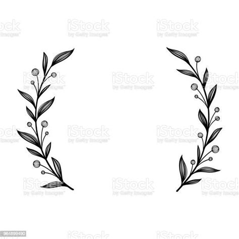 플로랄 프레임입니다 꽃 화 환입니다 인사말 카드 청첩장 독특한 장식 날짜를 저장 합니다 텍스트를 위한 공간 검은색에 대한 스톡 벡터 아트 및 기타 이미지 Istock