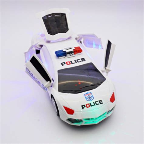 Led 움직이는 경찰차 빙글빙글 미러볼 회전 변신 자동차 장난감 미니카 선물 티몬