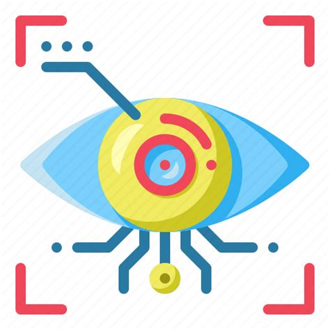 iris recognition biometric eye authentication icon download on