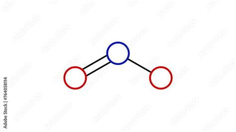 Nitrogen Dioxide Molecule Structural Chemical Formula Ball And Stick