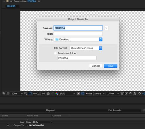 Transparent Background In After Effects Rendering Video In Background