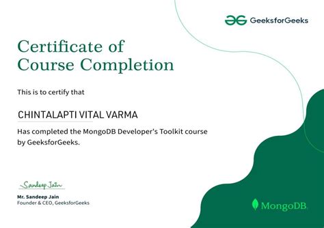 Vital Varma On Linkedin Mongodb Geeksforgeeks Developertoolkit Learningjourney Techskills