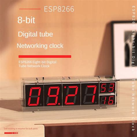 Esp8266 Wifi Clock Network Timing Digital Display Led Dot Clock Red