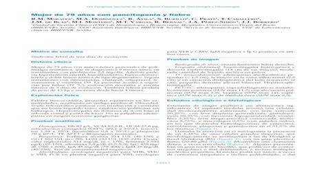 Mujer De 79 Años Con Pancitopenia Y Phppaginas