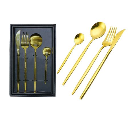 Someones In A Makro Lma Authentic 24 Piece Flatware Dinner Set Gold Mood