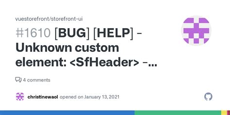 Bug Help Unknown Custom Element Did You Register The Component