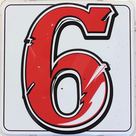 Premium Photo Numerical Number Six In Creative Digital Art Style