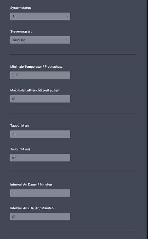 Taupunkt Lüftersteuerung Abgeschlossene Projekte Deutsches