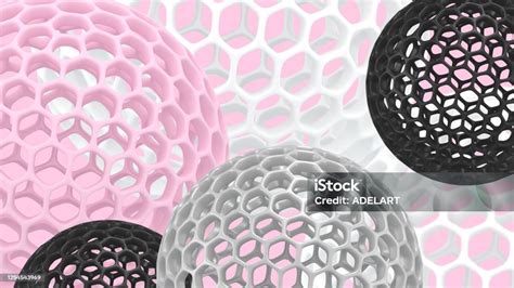 구멍이 있는 3d 구체 천공 볼 배경 추상 적 배경 화면 비행 거품 트렌디 한 현대 일러스트 3d 렌더링 셀 파스텔 색상 포스터 배경 0명에 대한 스톡 사진 및 기타 이미지