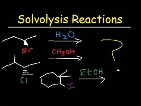 Solvolysis - SN1 Reaction Mechanism - Stereochemistry - YouTube