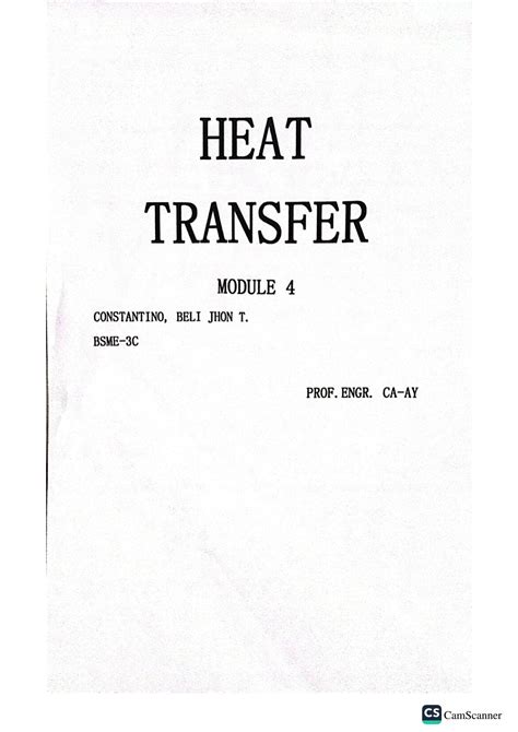 SOLUTION: Heat transfer problems with solution - Studypool