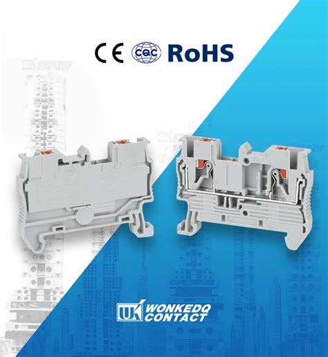 Wire Din Rail Mounted Push In Terminal Block Sacomjsc