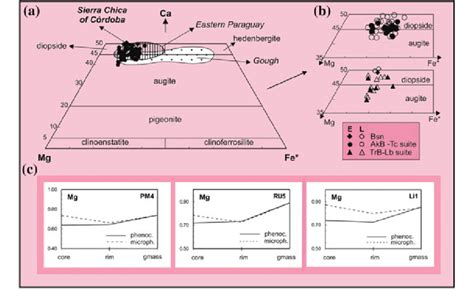 10 a ca mg fe fe 2 mn fe 3 plot for clinopyroxene of rocks of