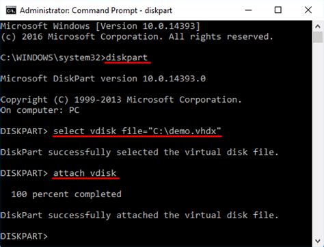 Ways To Mount And Unmount VHD VHDX From Command Line Password Recovery