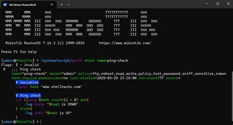 Mikrotik Script Create Run And Schedule Example Shellhacks