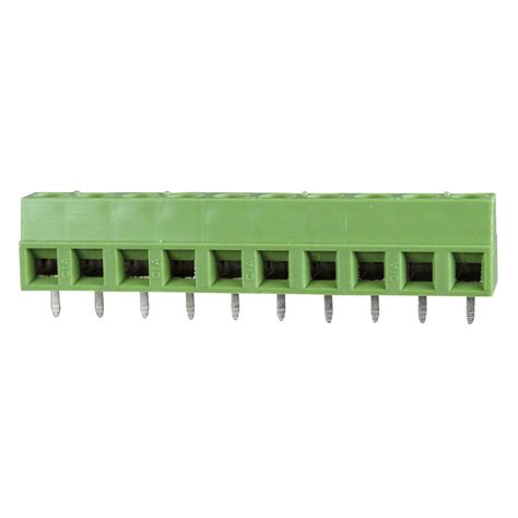 10 Position Pcb Screw Terminal Block 5mm Pin Spacing 14a 300v 30 14 Awg Ul Ratings Sourceasi