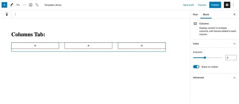 Wordpress Columns Block For Gutenberg Overview