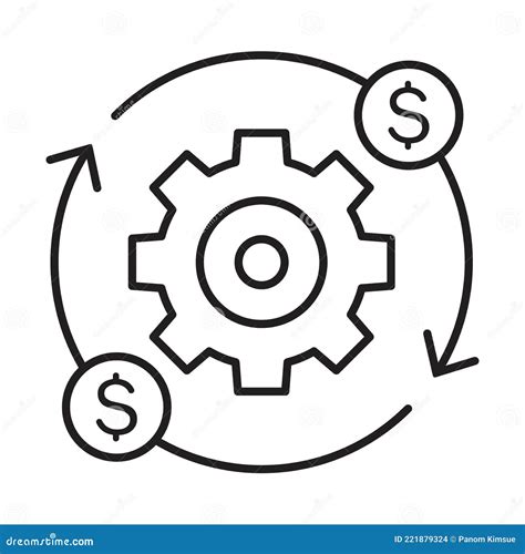 Production Efficiency Icon Vector Costs Optimization Symbol For Graphic Design Logo Web Site