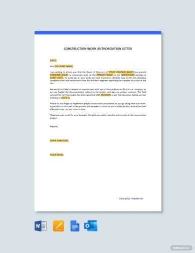 Free 11 Sample Work Authorization Letter Templates In Ms Word Pdf