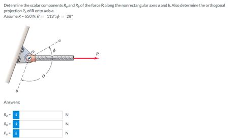 Solved Determine the scalar components R and R₂ of the Chegg com