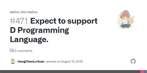 Expect To Support D Programming Language · Issue 471 · Webui Dev
