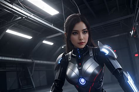 Graceful Robotic Girl Background Wallpapers Social Media Post