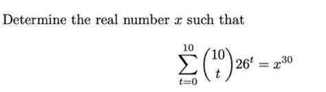 Solved Determine The Real Number X Such That