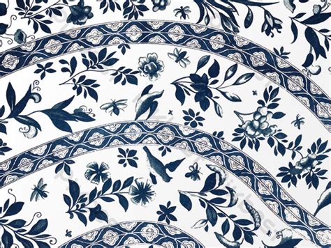 빈티지 세라믹 파란색과 흰색 도자기 텍스처 패턴 요소 일러스트 Png Ai 무료 다운로드 Pikbest