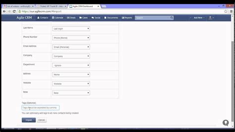 Contacts Import Agile Crm Youtube