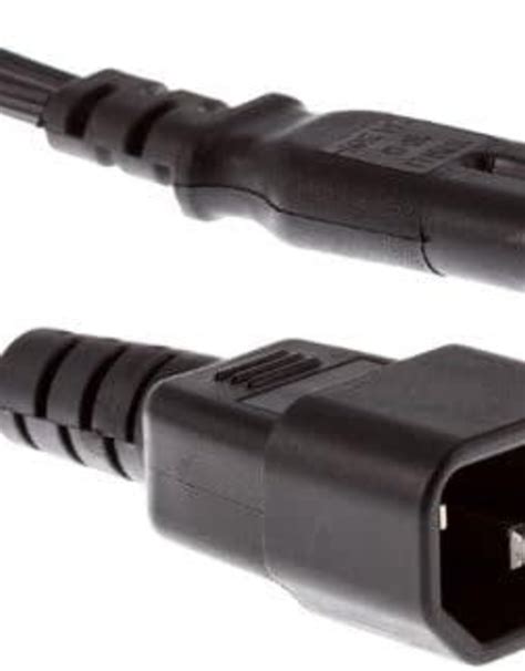 Power Cable C14 Male Plug To Iec C7 Female Socket Gear And Gadget Bermuda Ltd