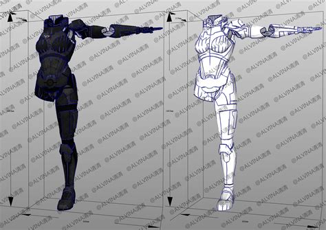 3d Model Mass Effect 3 N7 Femshep Armor Diy Cosplay Pepakura Foam Vr