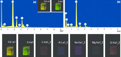 Eds Spectrum Of A Cds Nanostructures Inset Chemical Map And B