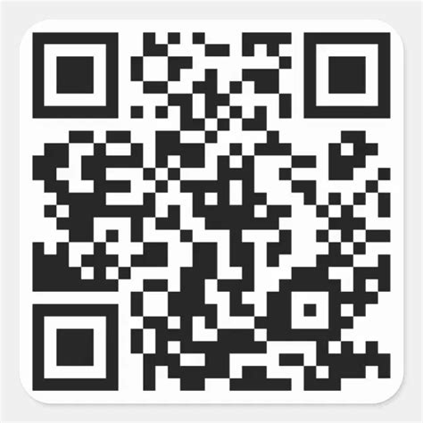 QR Code Square Sticker Zazzle