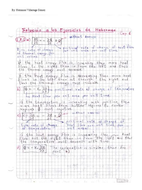 Solutions To Haberman App Partial Diff Eqs 4e Pdf Differential Equations Equations