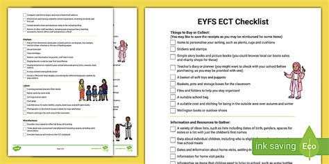 Eyfs Ect Checklist Teacher Made Twinkl