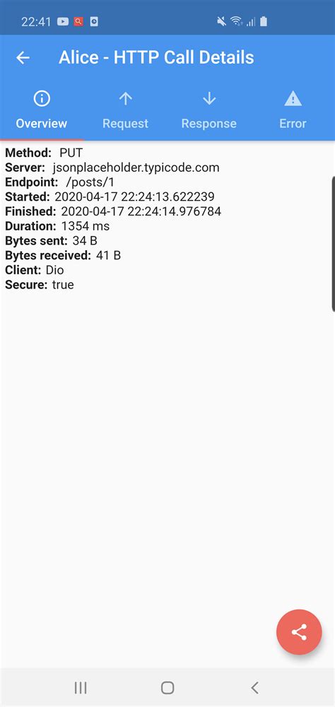 Request Inspector For Flutter Application