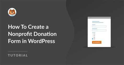How To Create A Nonprofit Donation Form On Wordpress In 2024