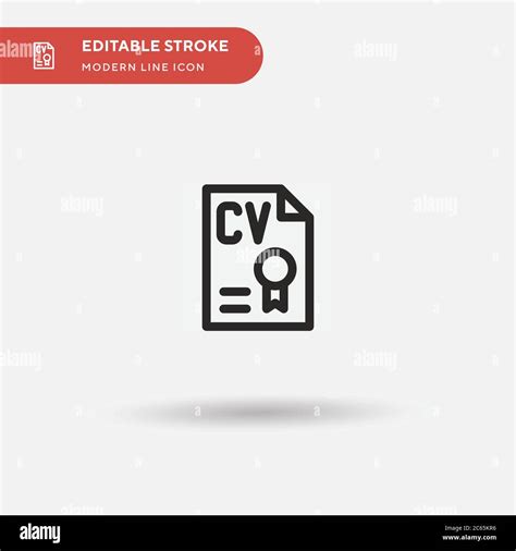 Cv Simple Vector Icon Illustration Symbol Design Template For Web Mobile Ui Element Perfect